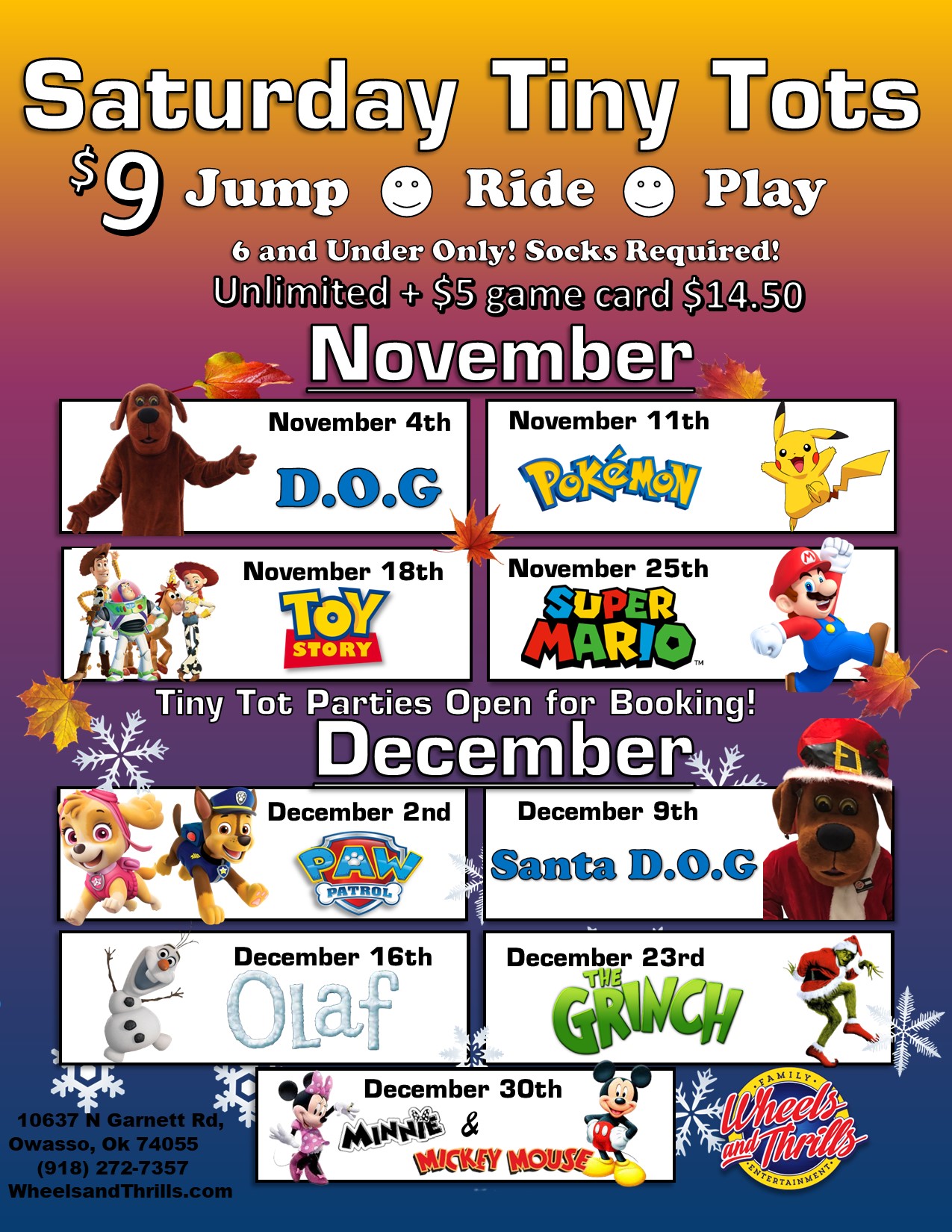 Saturday Tiny Tots with Minnie & Mickey