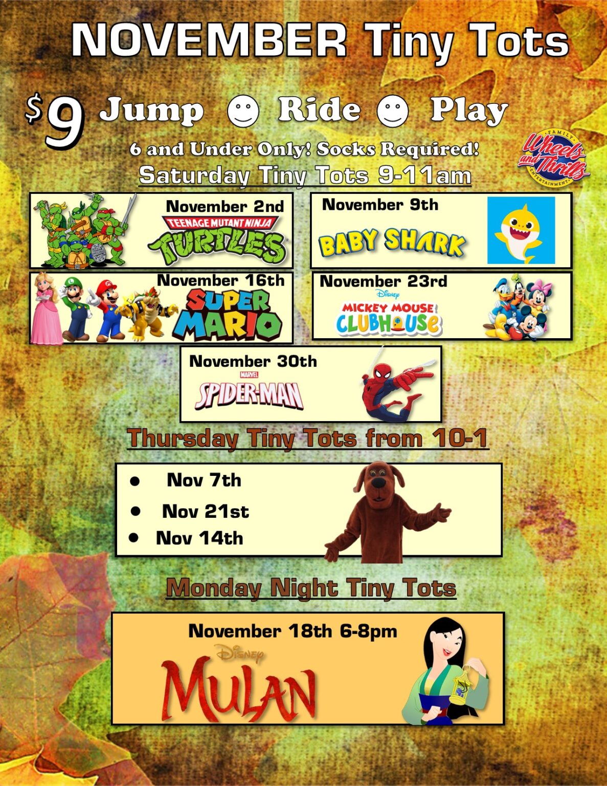 Calendar - Wheels and Thrills